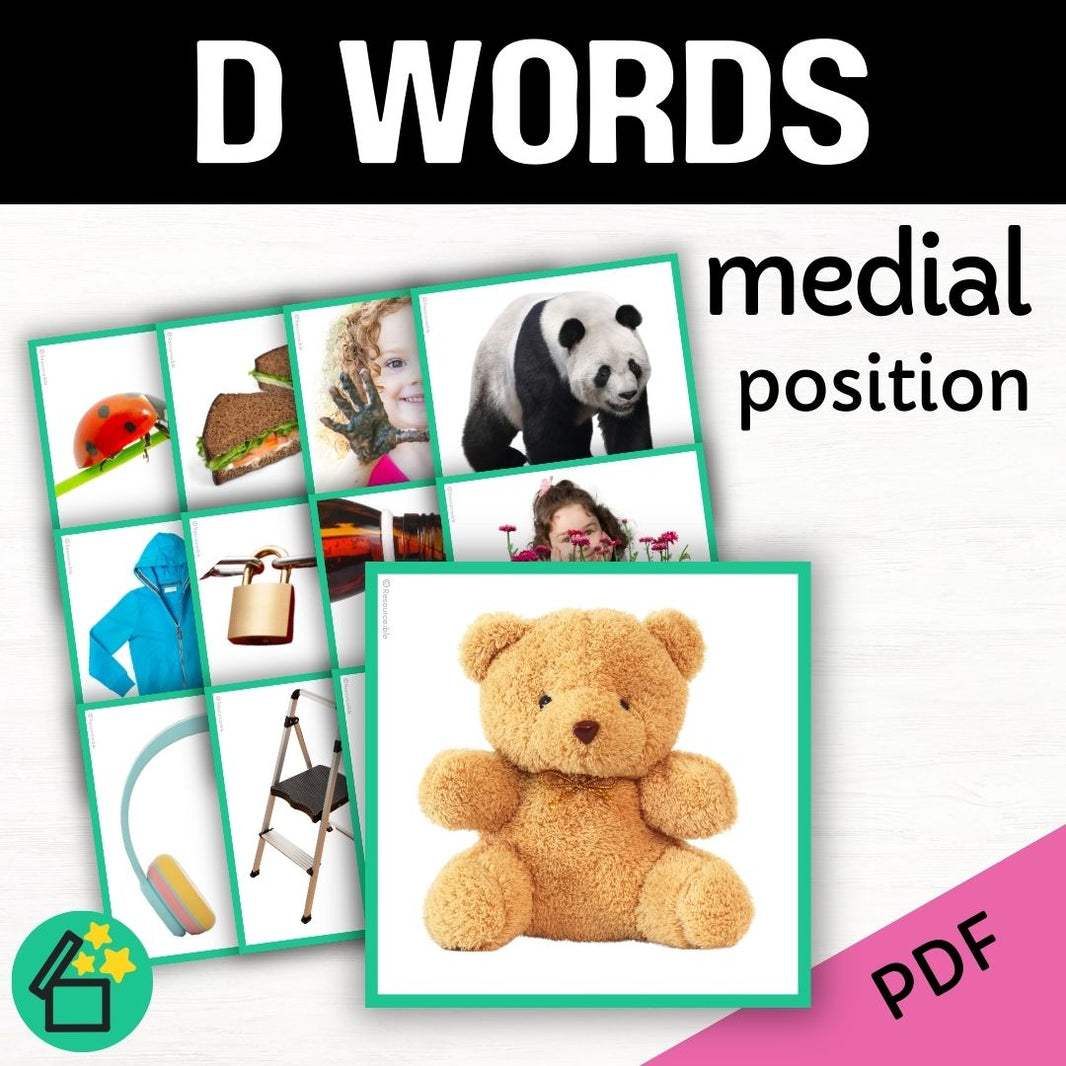Words With Sound in the Middle | Medial Word Position | Sound Resource ...