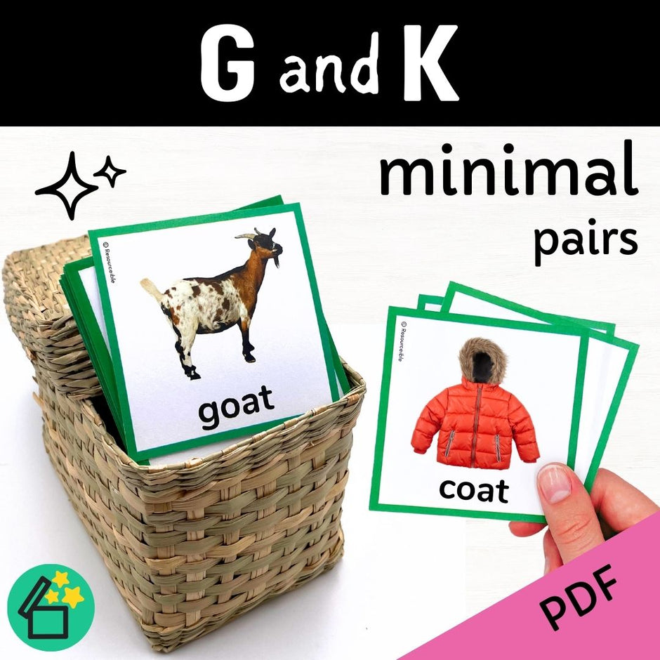 Minimal Pairs D and G | Speech Therapy Activities | pdf – Resourceible